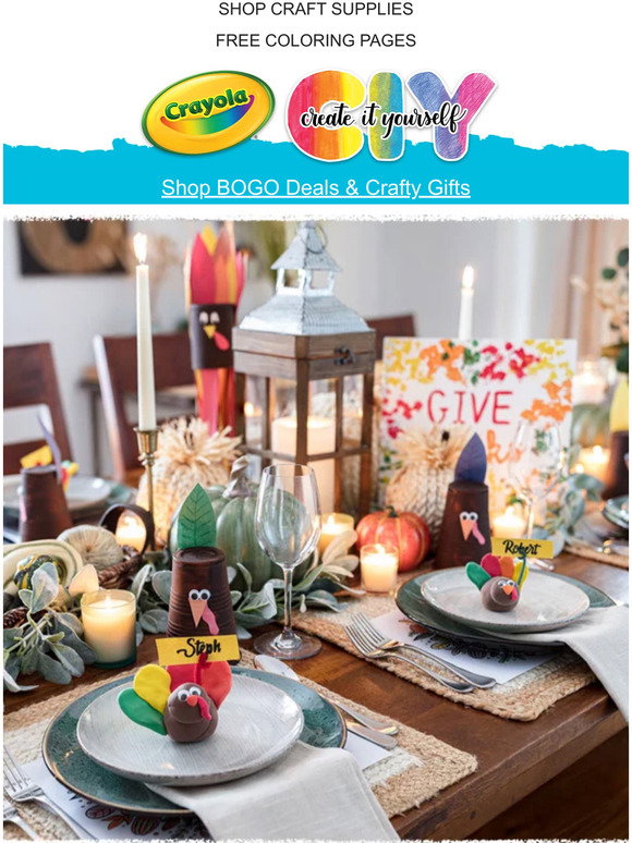 Crayola: Craft @ Home: 6 DIY 🦃 Day Ideas | Milled