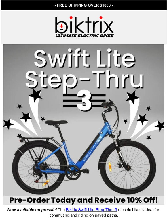Biktrix: Now on Presale! The Swift Lite Step-Thru 3 | Milled