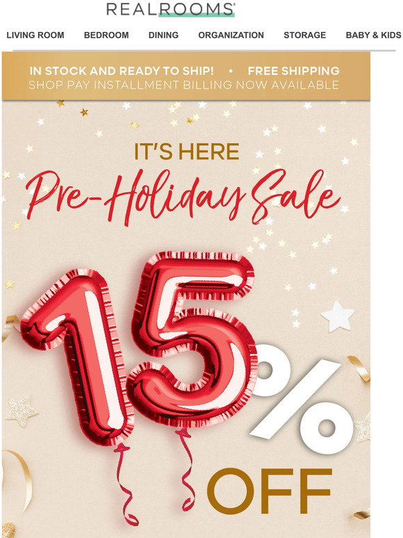 RealRooms: Our Pre-Holiday Sale Is Here! 🎁 | Milled