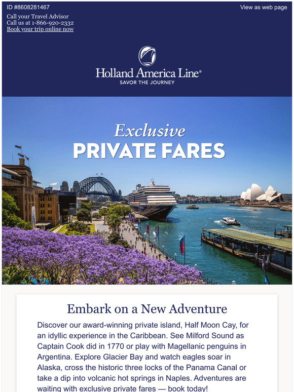 Holland America Line: Private Fares from $329—Glaciers to the Great ...