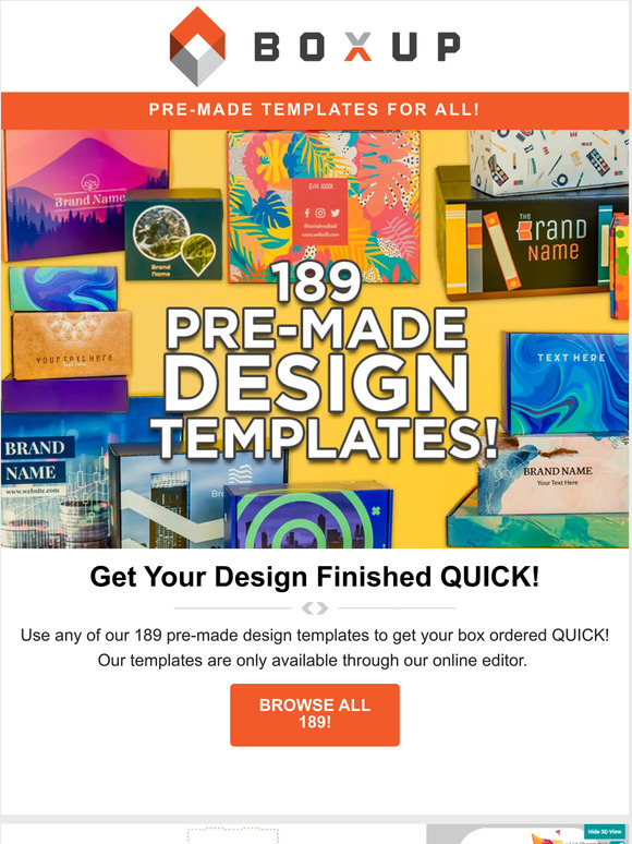 BoxUp: Have You Tried Our Pre-Made Design Templates? 😏 | Milled