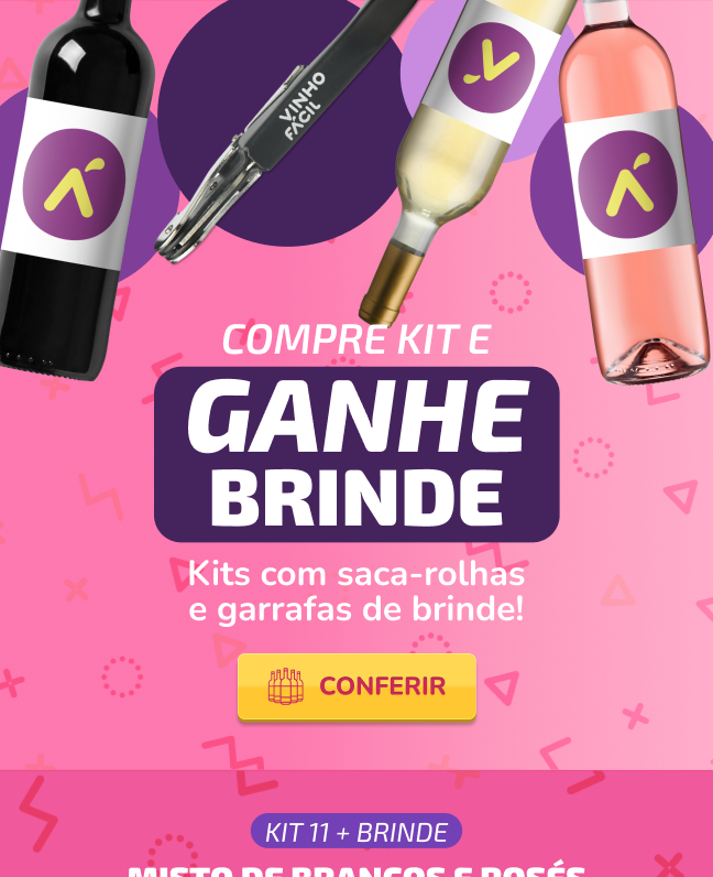Vinho Fácil: Kit 11 Brancos e Rosés + Brinde R$ 24,90 un 😜 | Milled