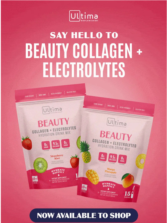 Ultima Replenisher: NEW Beauty Collagen + Electrolytes is here! 🎉 | Milled