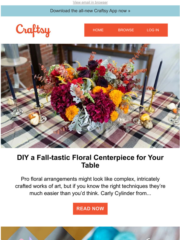 Craftsy: DIY a Fall-tastic Floral Centerpiece | Milled