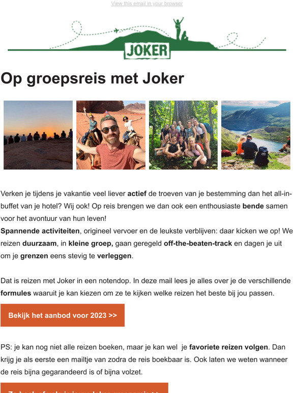 Joker: Welke groepsreis past bij jou? | Milled