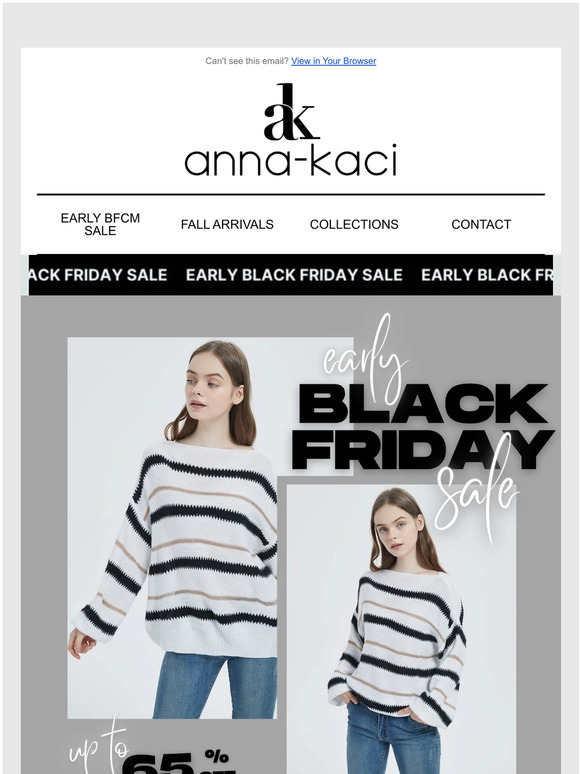 Anna-Kaci: Steep discounts up to 65% on our select popular items ...