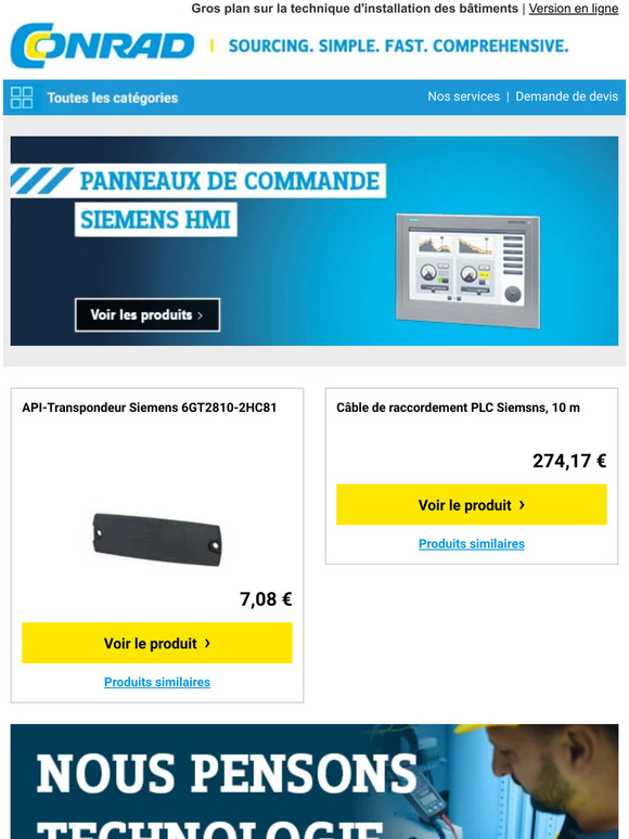 conrad electronic: Cette semaine : API, alimentations rails DIN et ...