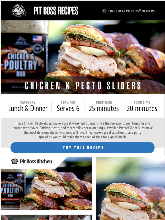 Pit Boss Grills: Quick Easy and Great for Game Day. Chicken & Pesto ...