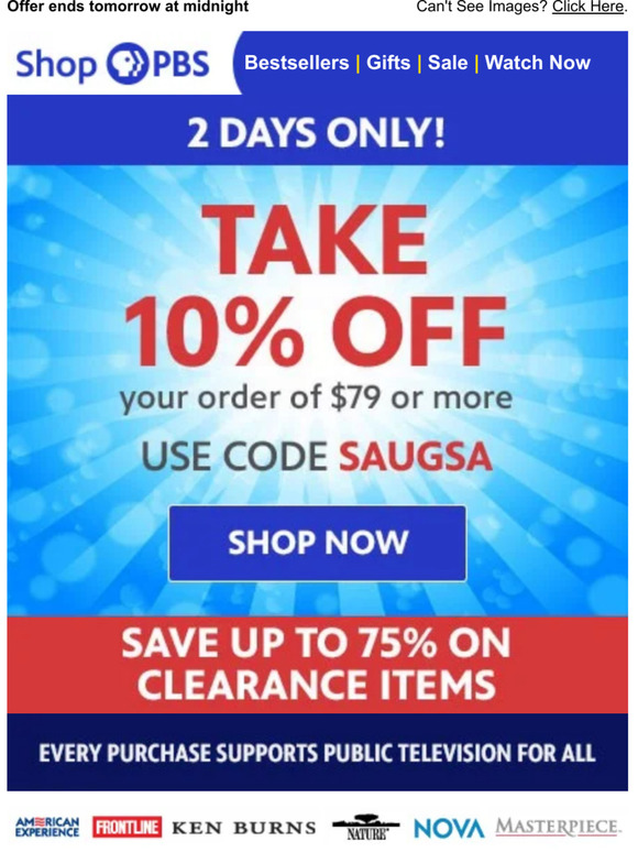 Shop.PBS.org: For Shop PBS Insiders Only.... | Milled