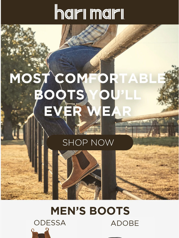 Hari Mari: THE MOST COMFORTABLE BOOTS HE'LL EVER WEAR | Milled