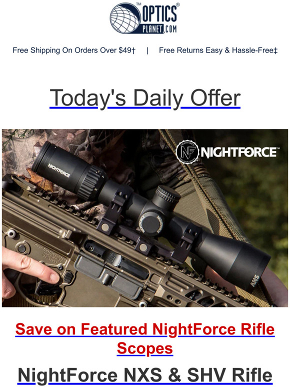 OpticsPlanet: Limited-Time Savings on Select NightForce Scopes | Milled