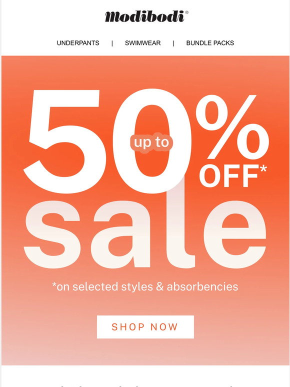 Modibodi: Up to 50% off starts NOW | Milled