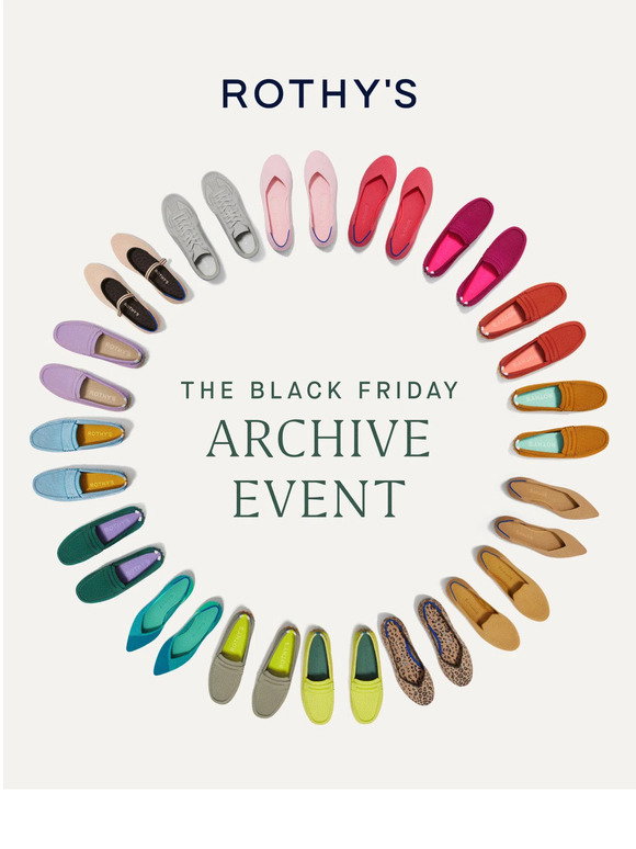 Rothy's: The Black Friday Archive Event starts 11/23. 🔥 | Milled