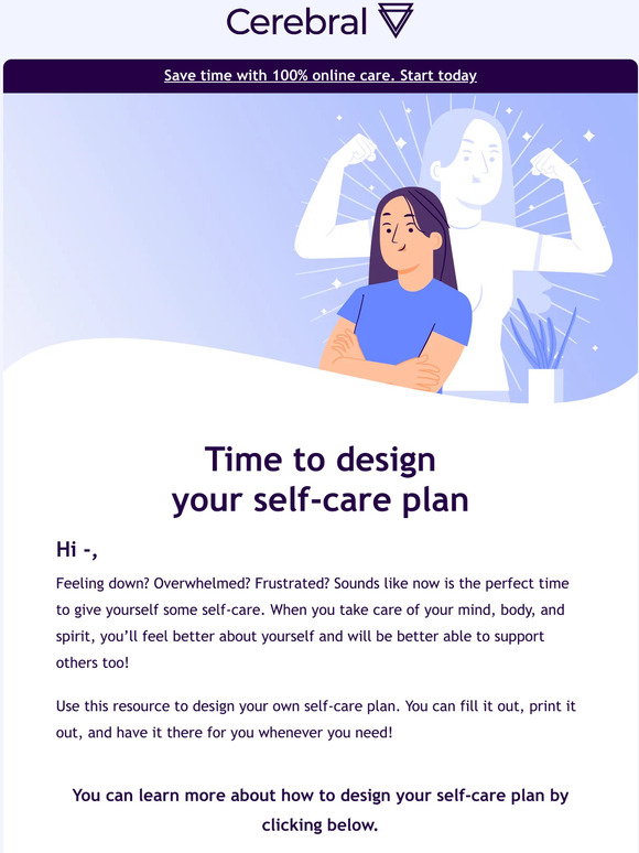 Cerebral: Time to design your self-care plan | Milled