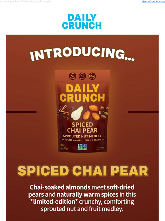 Daily Crunch: Meet our Limited-Edition Holiday Flavor | Milled