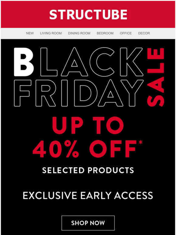 Structube: THE BLACK FRIDAY EVENT IS HERE | Milled