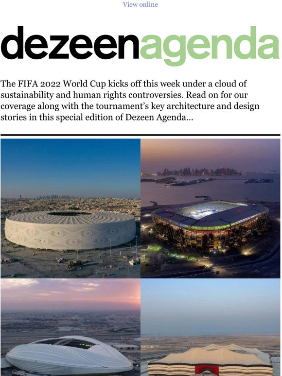 Dezeen: Agenda: FIFA 2022 World Cup architecture and design | Milled