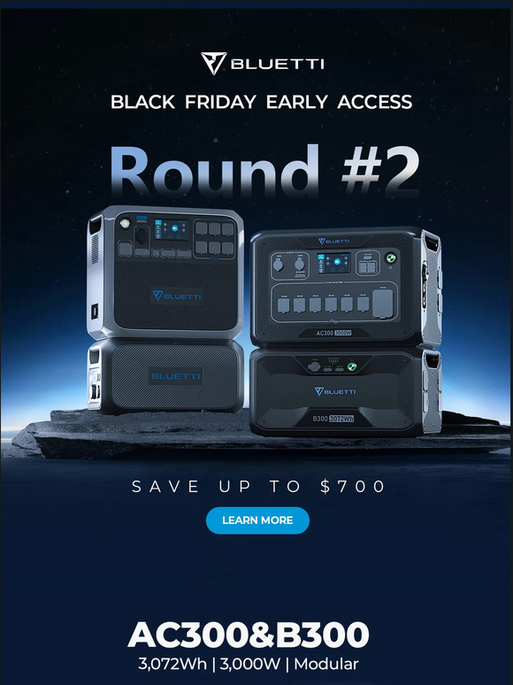 Bluetti: 🔥Your BLUETTI Black Friday Early Access Offer #2! | Milled