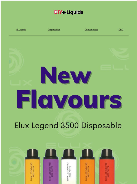 DIY E Liquids: New Flavours Added Elux Legend 3500 | Milled