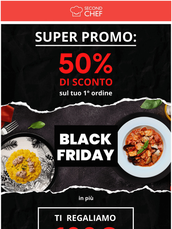 Second Chef: Ordini con Sconto 50%? Ti regaliamo 100€ | Milled