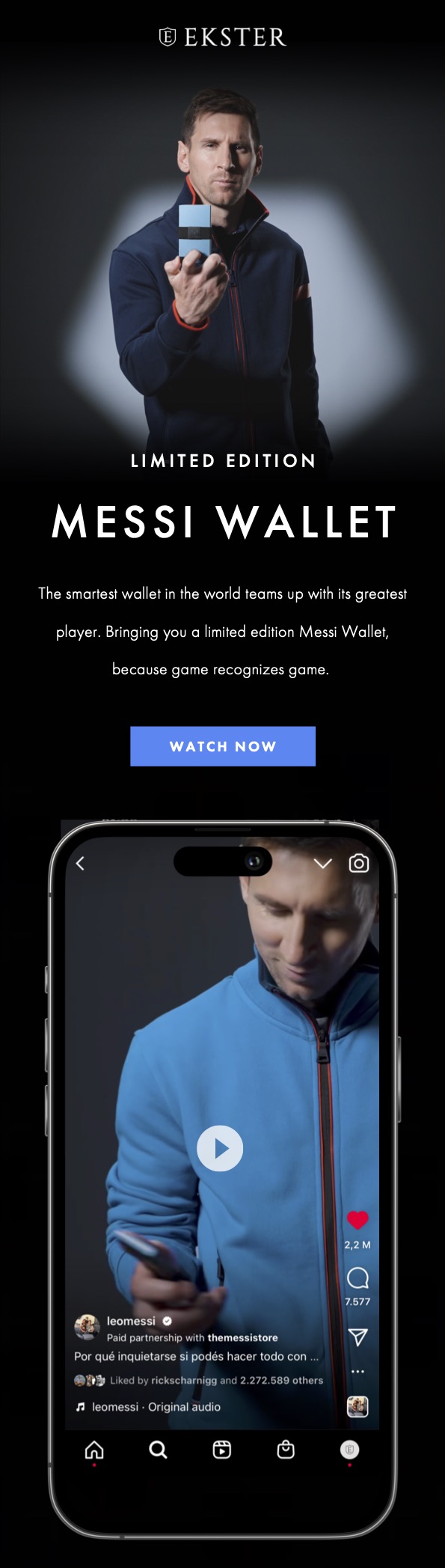 Ekster: NEW: The Messi Wallet | Milled