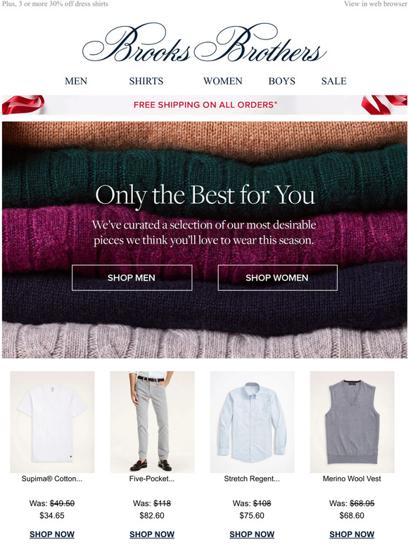 Brooks Brothers: 30% off best selling styles we know you'll love | Milled