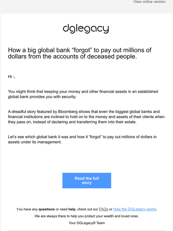 DGLegacy: Which big bank “forgot” to pay out millions of dollars from ...