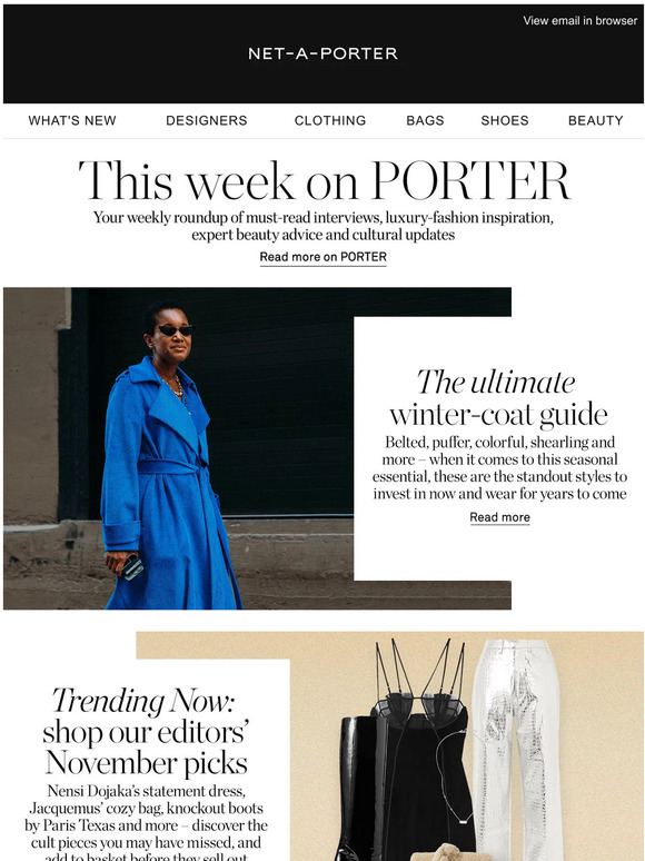 Net-A-Porter: Your ultimate coat guide | Milled