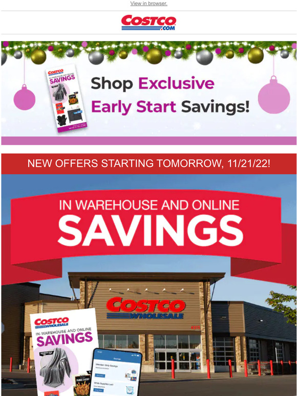 Costco: Shop Early Start Savings Available NOW + PREVIEW Tomorrow's ...