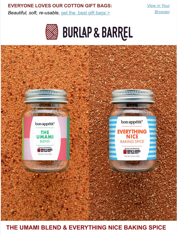 Burlap & Barrel: 2 NEW Blends: One Sweet, One Savory | Milled