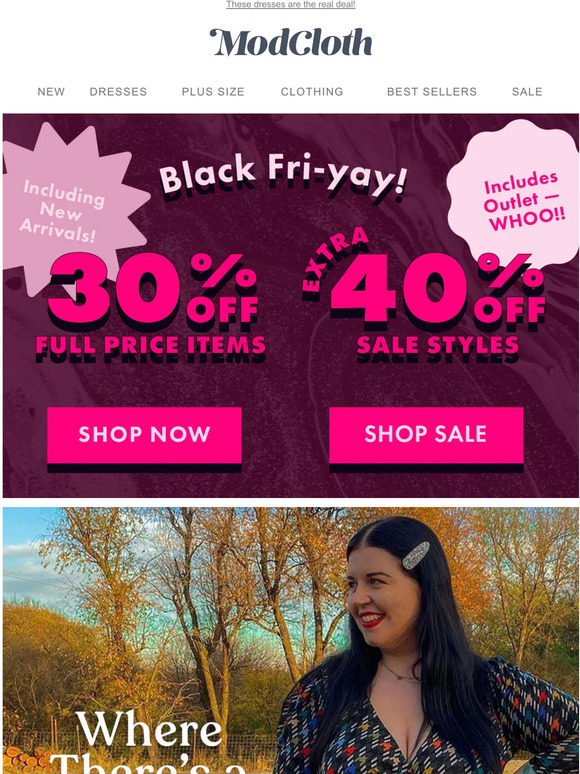 Modcloth: Up to 40% off every dress you can dream of! | Milled