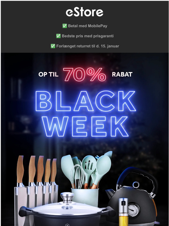 Estore: Black Week 2022! 🎉 🖤 Tusindvis af nedsatte produkter til hele familien! | Milled