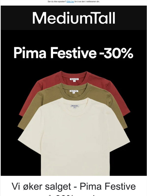 Mediumtall: SALG! Pima nå -30% | Milled