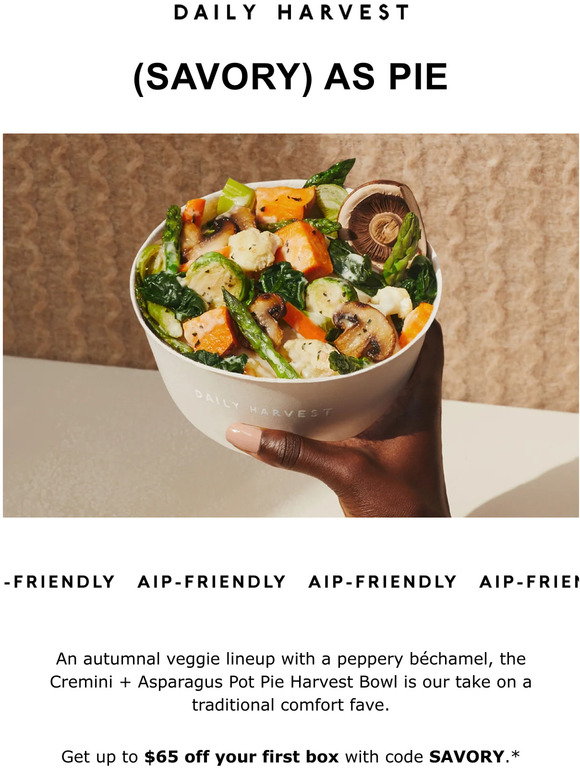 Daily Harvest Email Newsletters: Shop Sales, Discounts, and Coupon Codes