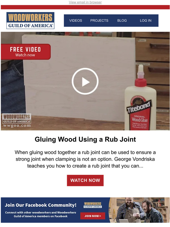 Woodworkers Guild of America: Gluing Wood Using a Rub Joint | Milled