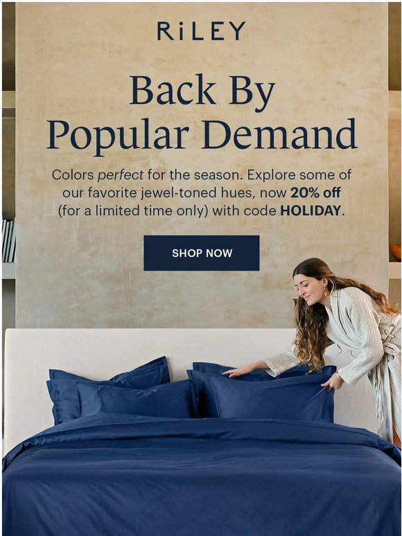 Riley Back By Popular Demand And 20 Off Milled