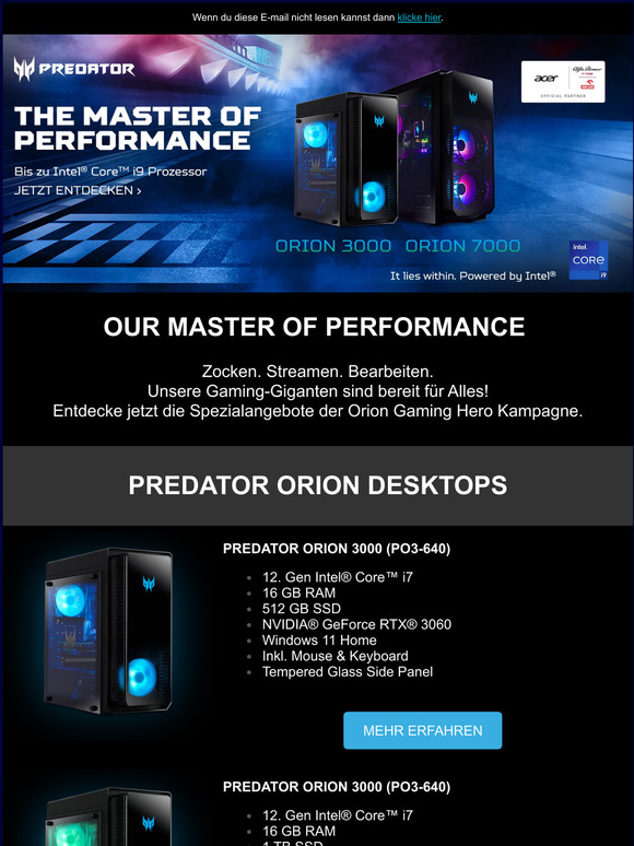 Acer: Orion Gaming Giganten | Milled