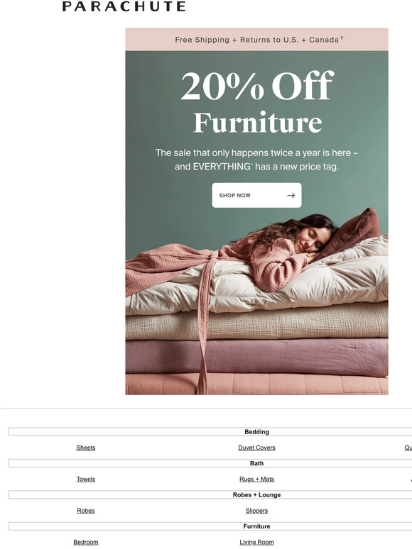 Parachute: Ready, Set, SAVE | Take 20% Off | Milled