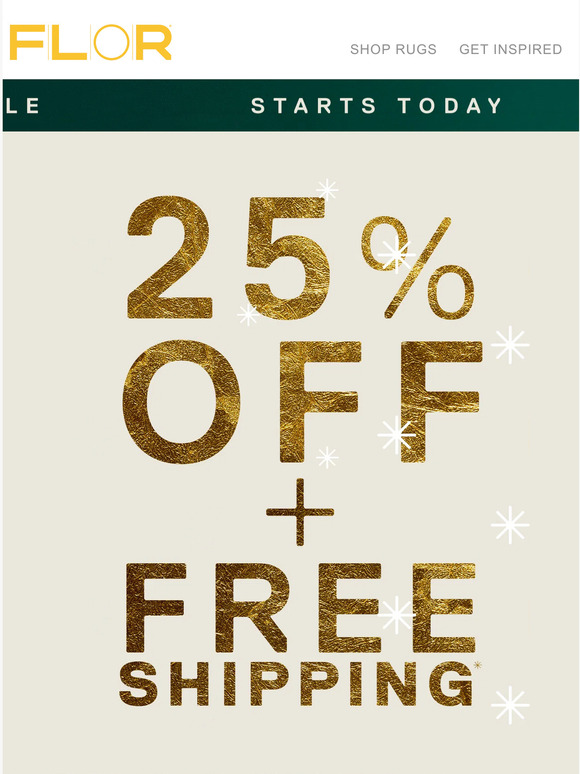 FLOR: It's here! FLOR's biggest sale of the year | Milled