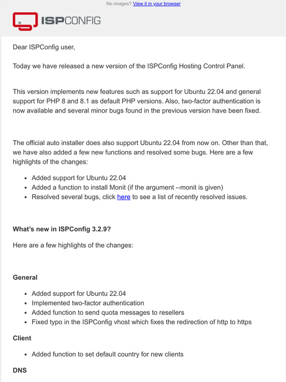 ISPConfig: ISPConfig 3.2.9 released | Milled