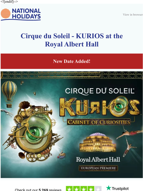 National Holidays: New date added! Secure your seat at Cirque du Soleil ...