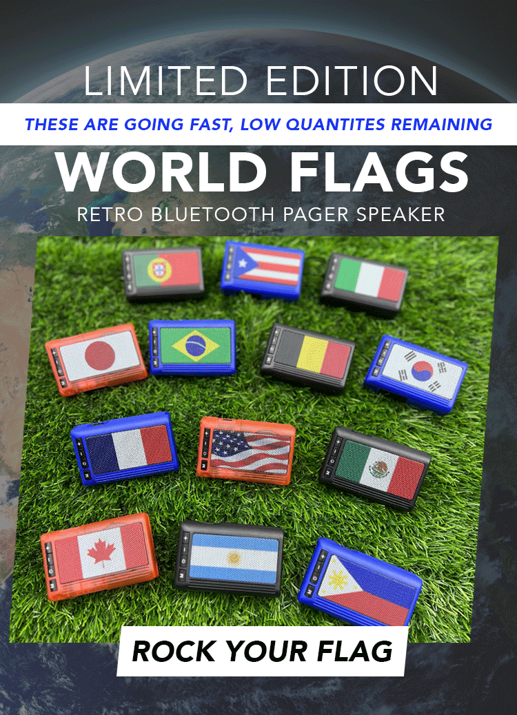 Bumpboxx: LIMITED EDITION! World Flag Bluetooth Pagers | Milled