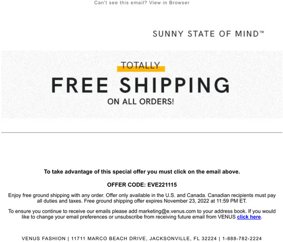 VENUS: Shop your favorite lingerie with totally free shipping! | Milled