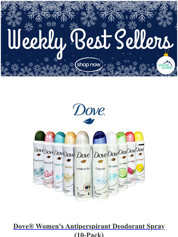 Yugster.com: Dove® Deodorant Spray | 4-Piece Sheet Set | 14K Gold ...