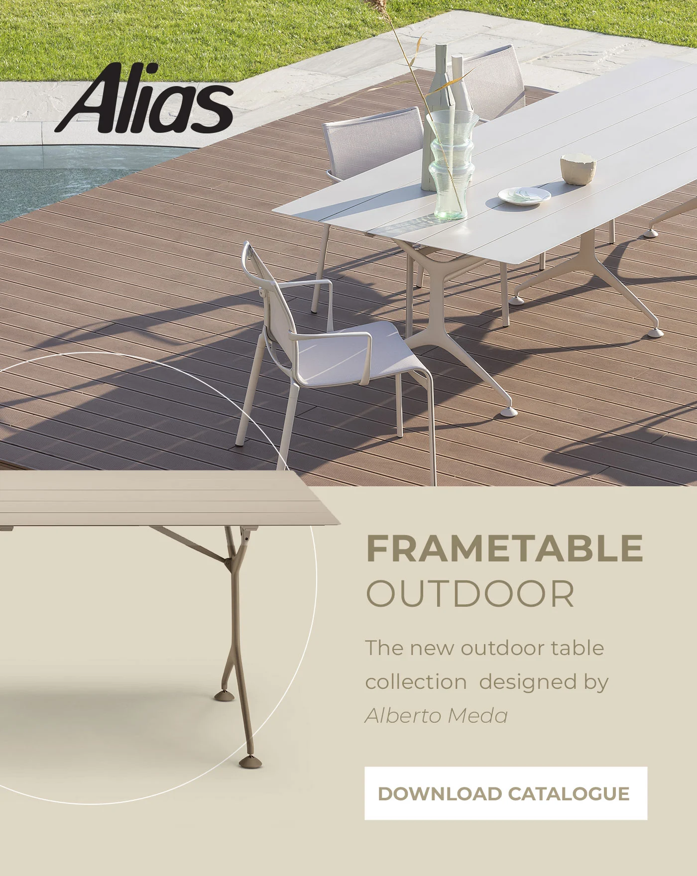 Archiproducts IT: Alias, Frametable collection: aluminium tables for ...