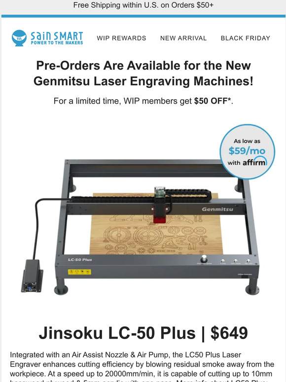 SainSmart: Check Out the New Genmitsu Laser Engraving Machines! | Milled