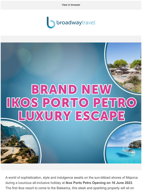 Broadway Travel: Brand new for 2023 Luxury Majorca Ikos Resort 🌞 | Milled