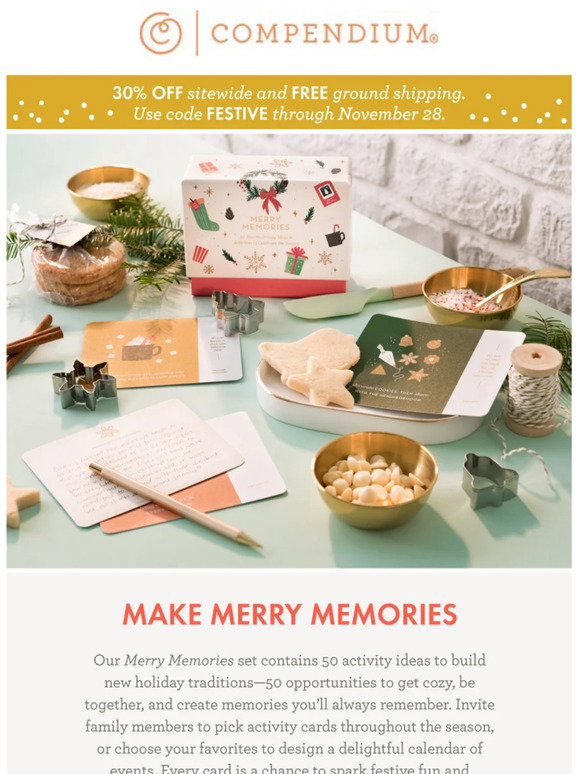 Compendium: Explore activity ideas to create new holiday traditions ...