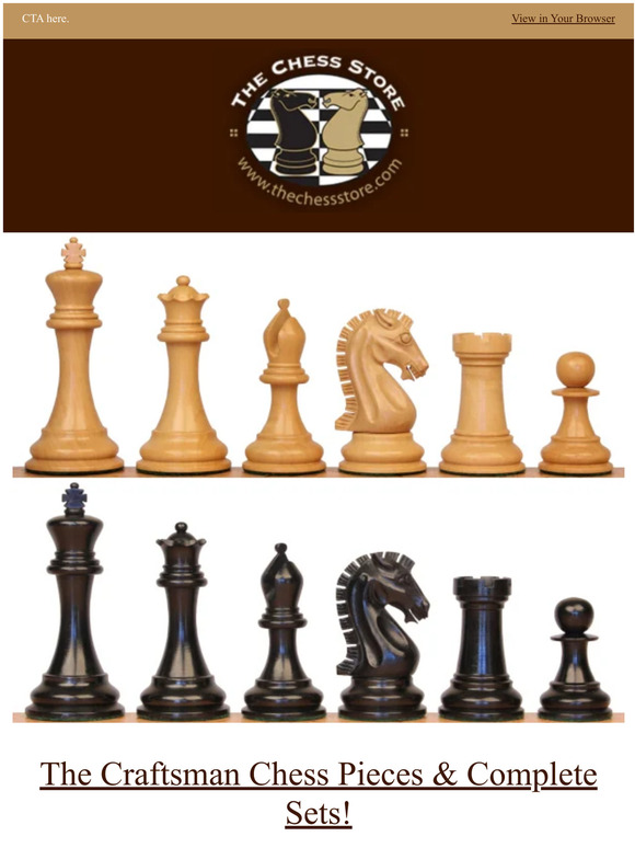 The Chess Store: Newest Staunton Wood Chess Set - The Craftsman Series ...