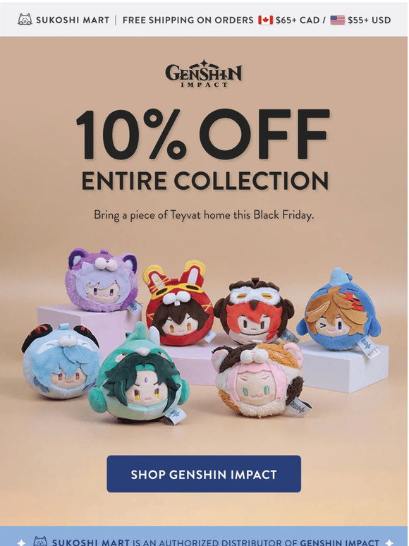 Sukoshi Mart: 🌟 GENSHIN IMPACT 10% OFF 🌟 | Milled